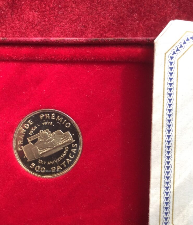 1978 Macau Grande Prix Gold Coin 500 Patacas (Logos) – COINSASIA