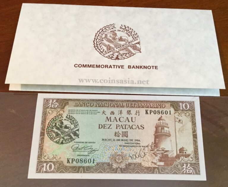 1988 Macau Grand Prix Commemorative Banknote Issue – COINSASIA